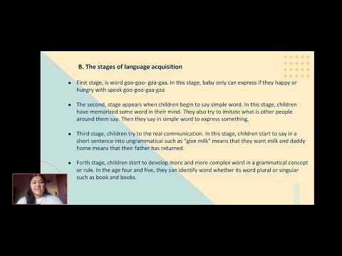 Definition First Language Acquisition and The Stages of Language Acquisition.