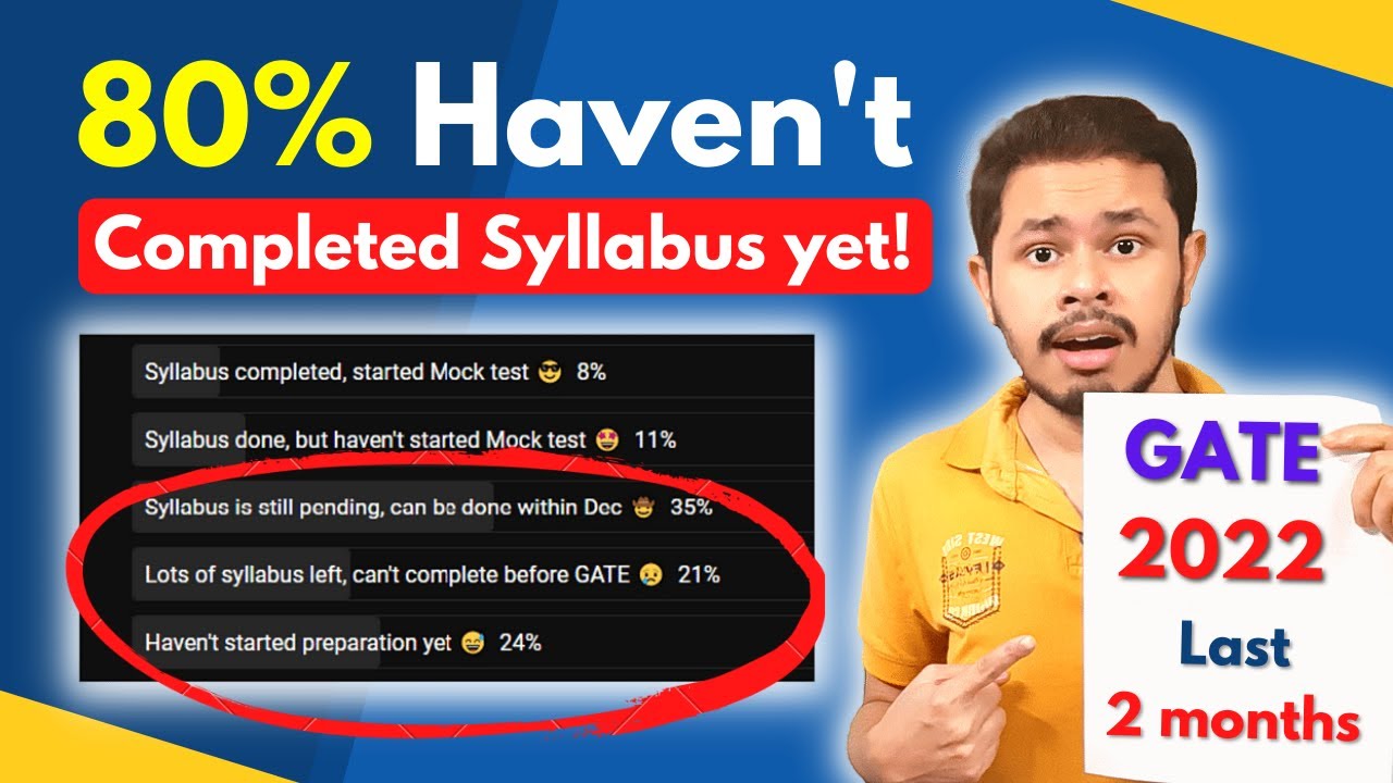 Complete Roadmap for Last 2 months before GATE 2022 | How to complete Syllabus