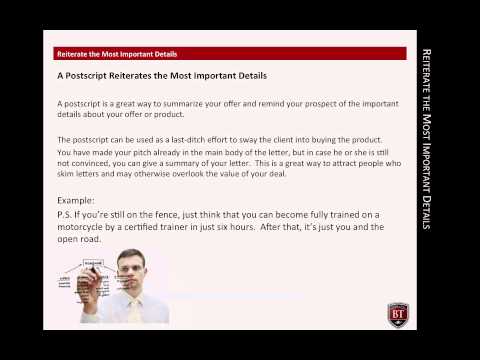 CCS Sales Letter Postscript