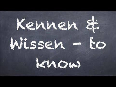 Kennen vs Wissen - German 1 WS Explanation - Deutsch lernen