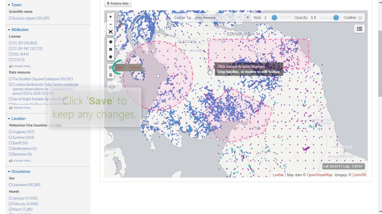 NBN Atlas - Viewing Species Information on a Map