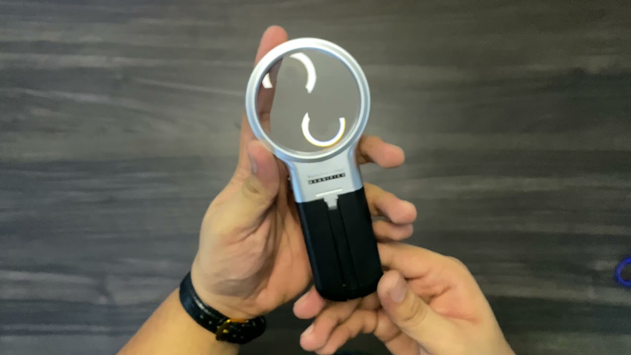 Hand-Held Folding 3x Magnifying Lens with LED and UV Protection | 4k Unboxing & Overview | ASMR
