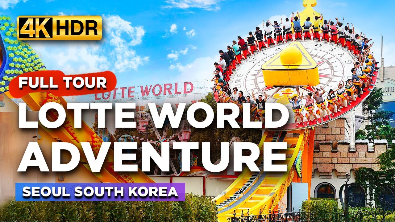 Full Tour of LOTTE WORLD KOREA | The BIGGEST Indoor Theme Park in Asia! | Rides and Attractions