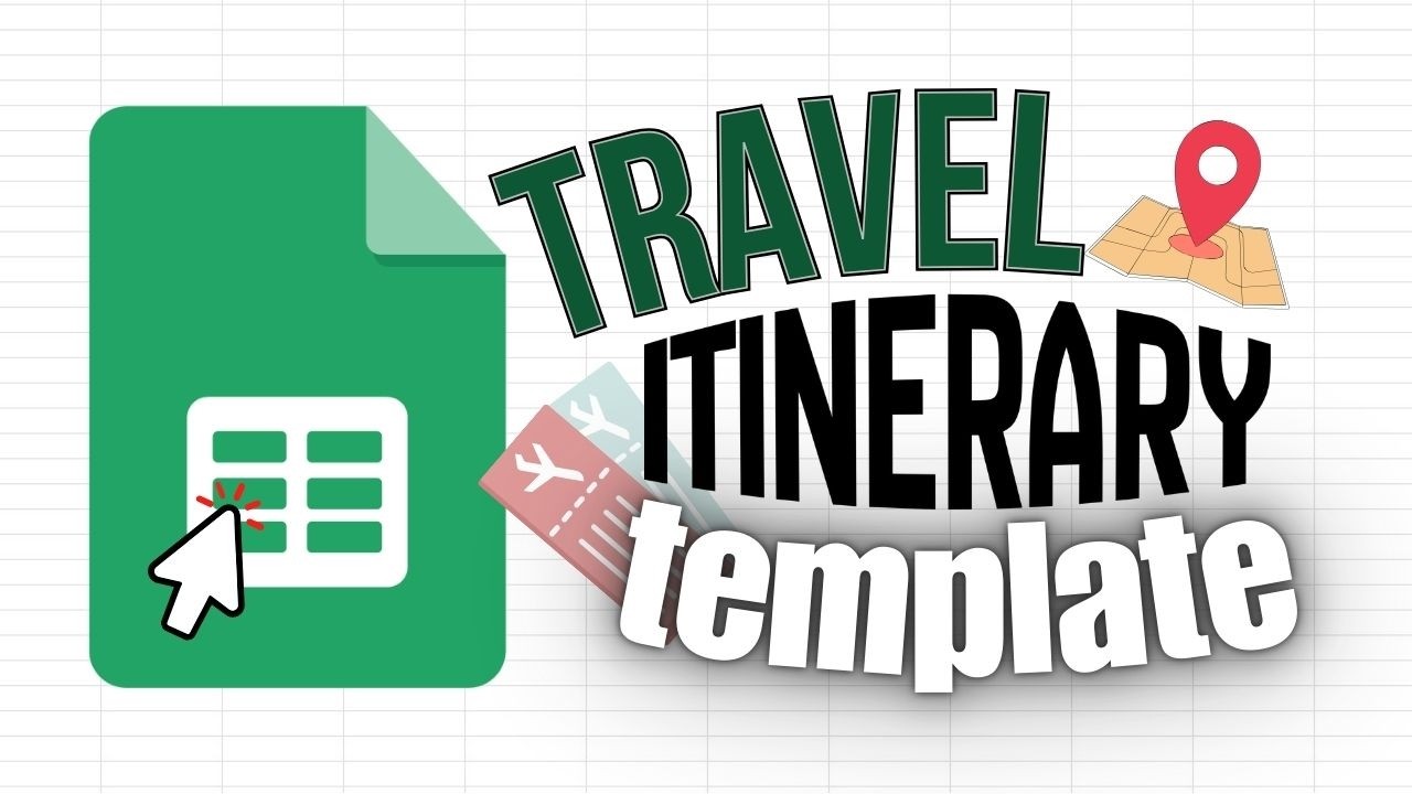 Easy Travel Itinerary Template for your next Trip! | Google Sheets (Pre-Built Tables)
