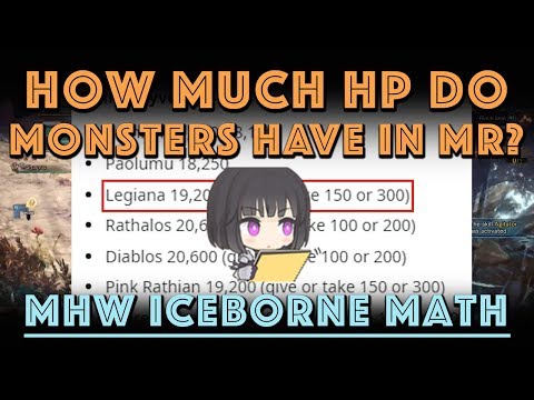 How Much HP do Master Rank Monsters Have? MHW Iceborne Math