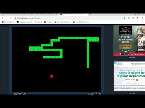 Playing Snake (cool math games)