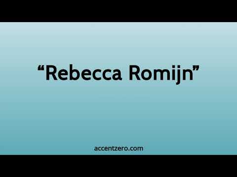 Pronounce "Rebecca Romijn" - South Korean accent vs. native U.S.