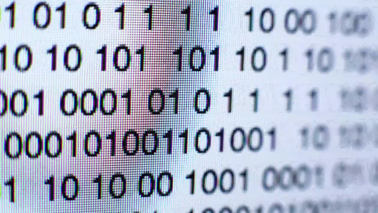 Time Lapse Of Binary Code Stock Video