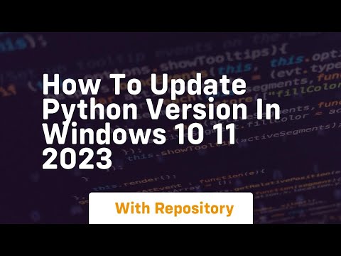 how to update python version in windows 10 11 2023