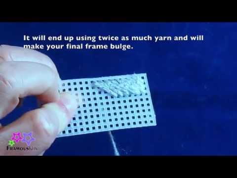 How NOT to sew long stitch when using plastic canvas - FRAMOUS KITS VIDEO NO.6