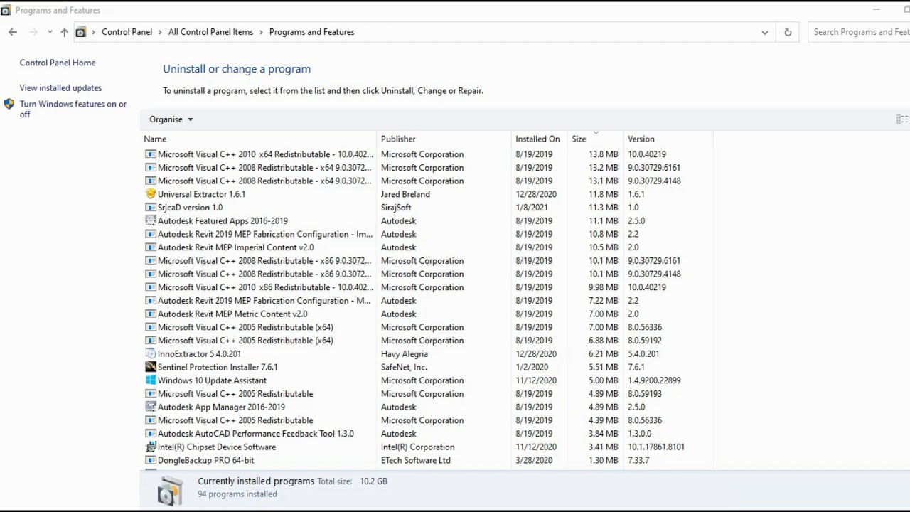 SrjcaD (AutoCAD Plugin) Software uninstall