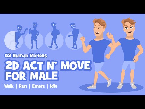 2D Act and Move for Male - Cartoon Animator/Animation - Reallusion Content Store