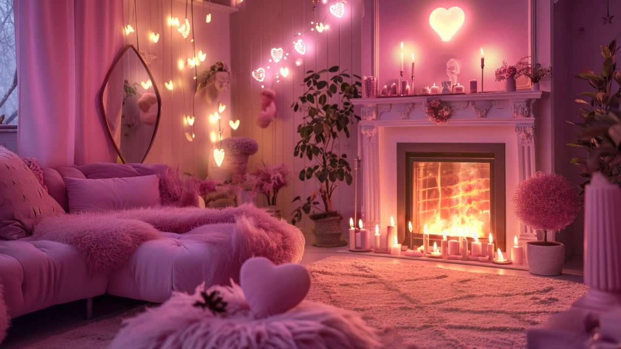 Cozy Pink Valentine’s Ambience 💖✨ | LoFi Vibes