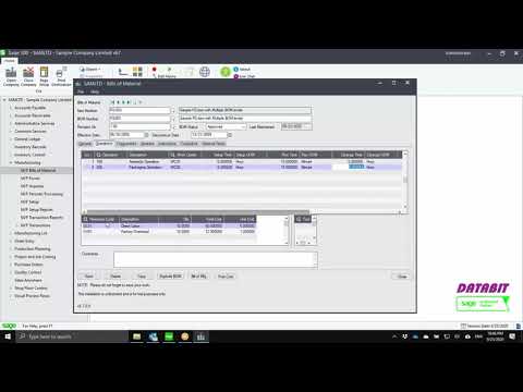 Manufacturing BOM demo