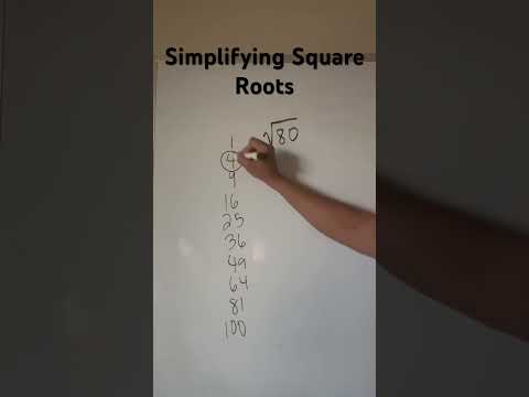 Simplifying Square Roots
