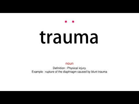 How to pronounce trauma - Vocab Today