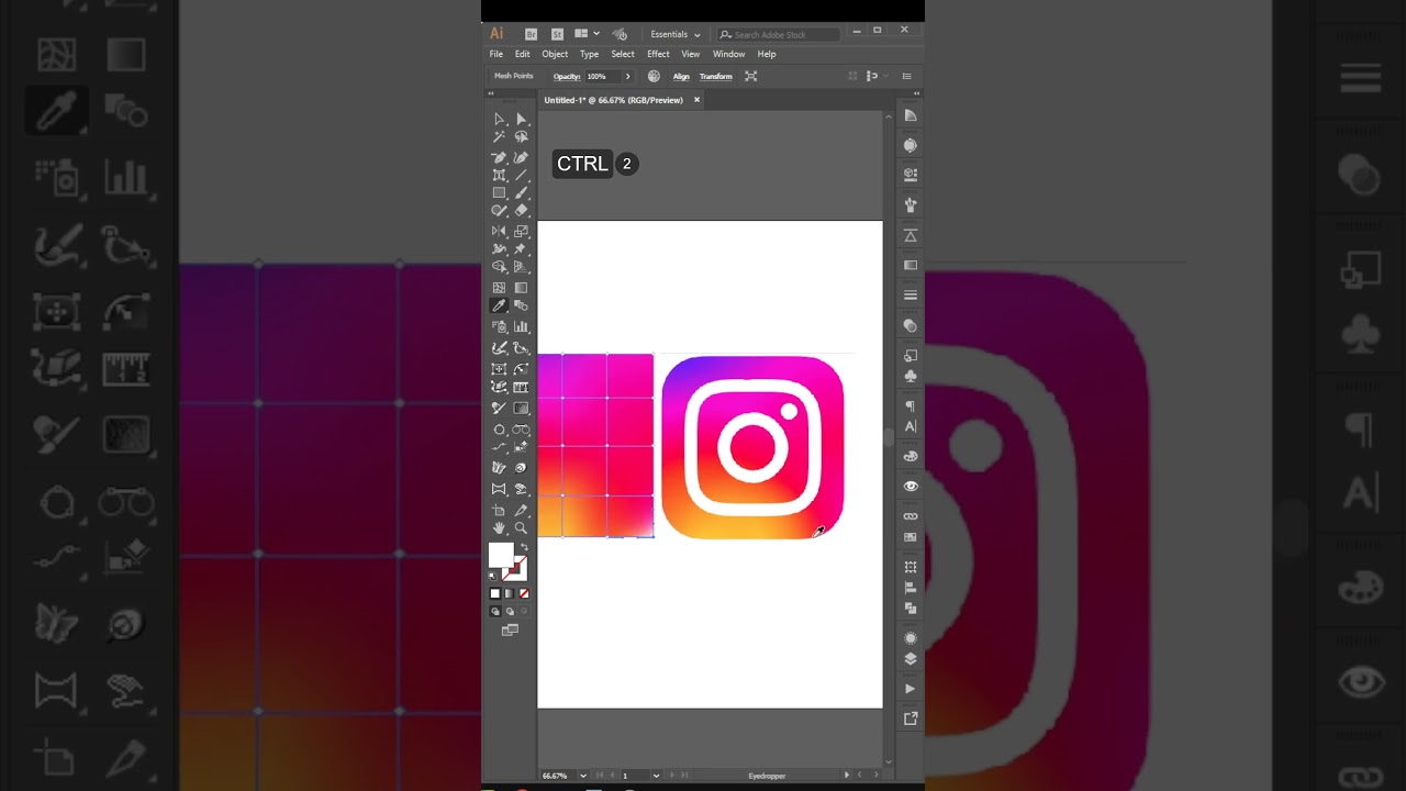 Create Instagram Logo in Adobe Illustrator #logo #design #graphicdesign