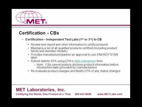 ENERGY STAR Testing and Certification