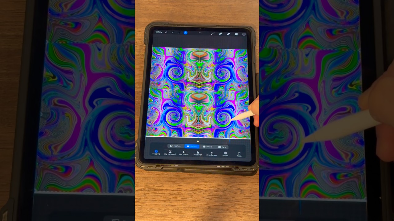 Create this abstract seamless pattern design in procreate ✨ #procreate #art