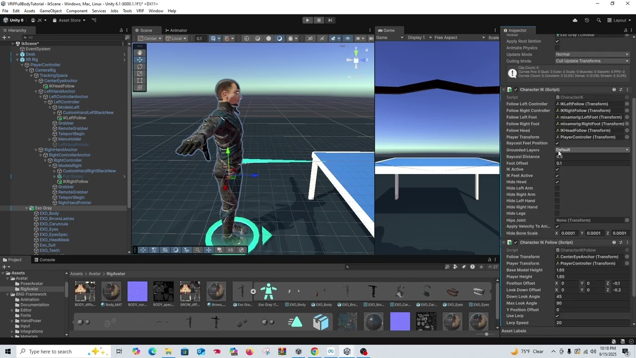 Unity VR Interaction Framework Full Body IK Setup and Arm Stretch Tutorial