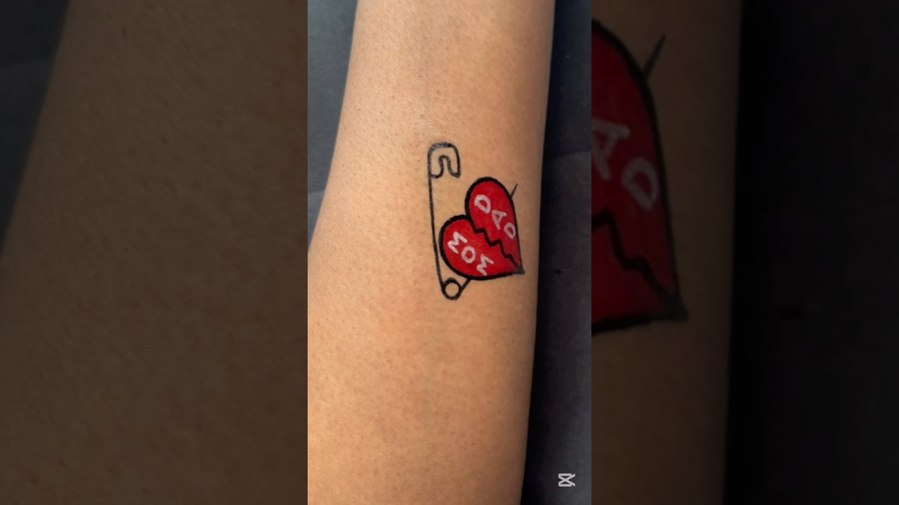 Mom dad with pin tattoo #shorts #tattoo #trending