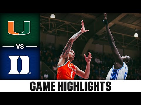 Miami vs. Duke Game Highlights | 2024-25 ACC Men's Basketball