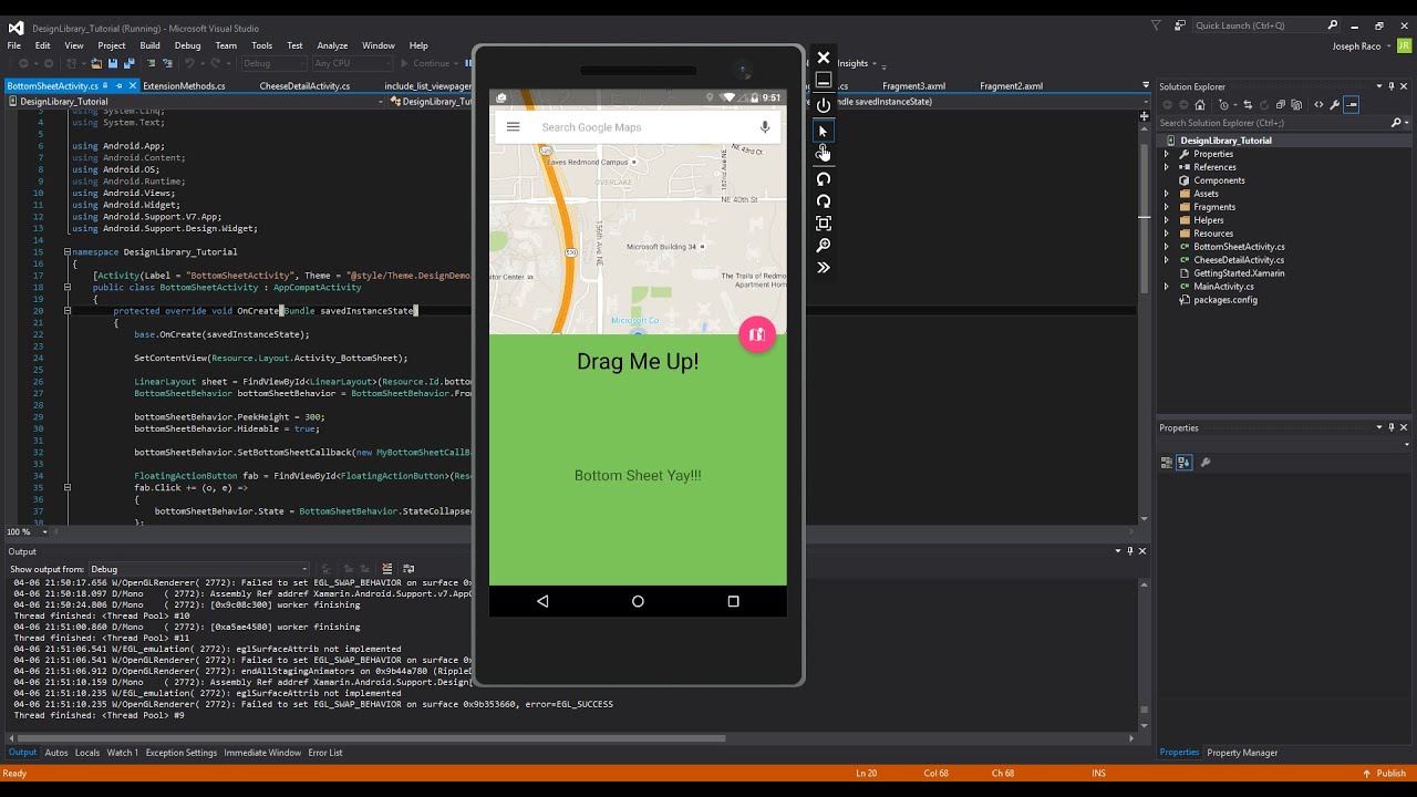 Xamarin Android Tutorial 85 Design Library Pt 7