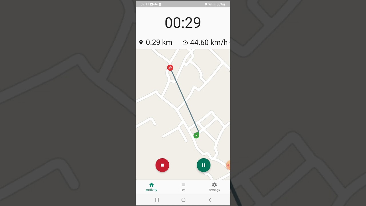 run tracker- I started the app and run in my own street #flutterdev #android