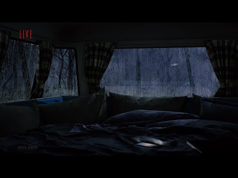 Fall Into A Deep Sleep Listening To Heavy Rain On Window In A Cozy T1 Campervan | Relaxing Van Life