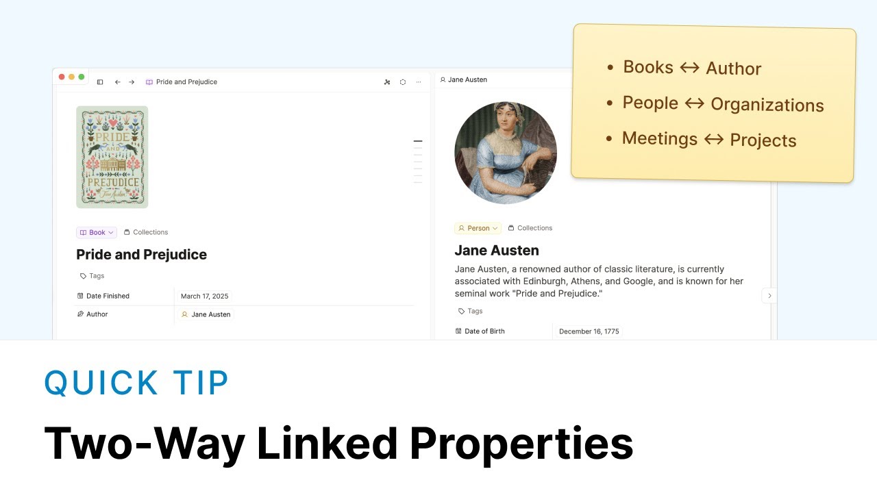 New Feature: Two-Way Linked Properties
