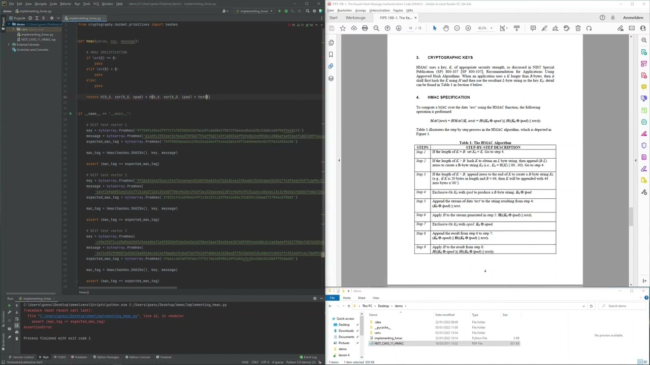 Cryptography with Python 32: Implementing HMAC in Python