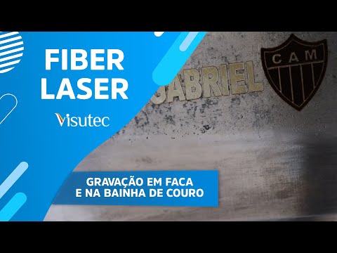 Visutec | Fiber Laser | Gravação em faca e na bainha de couro