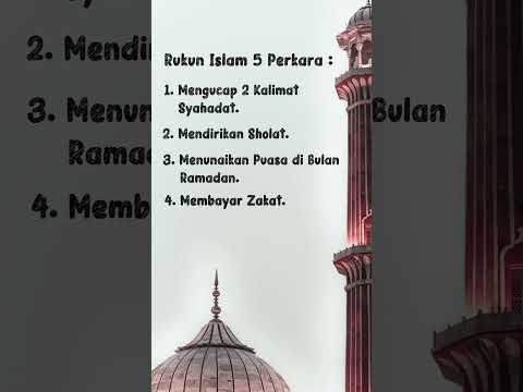 Rukun Islam ada 5 Perkara