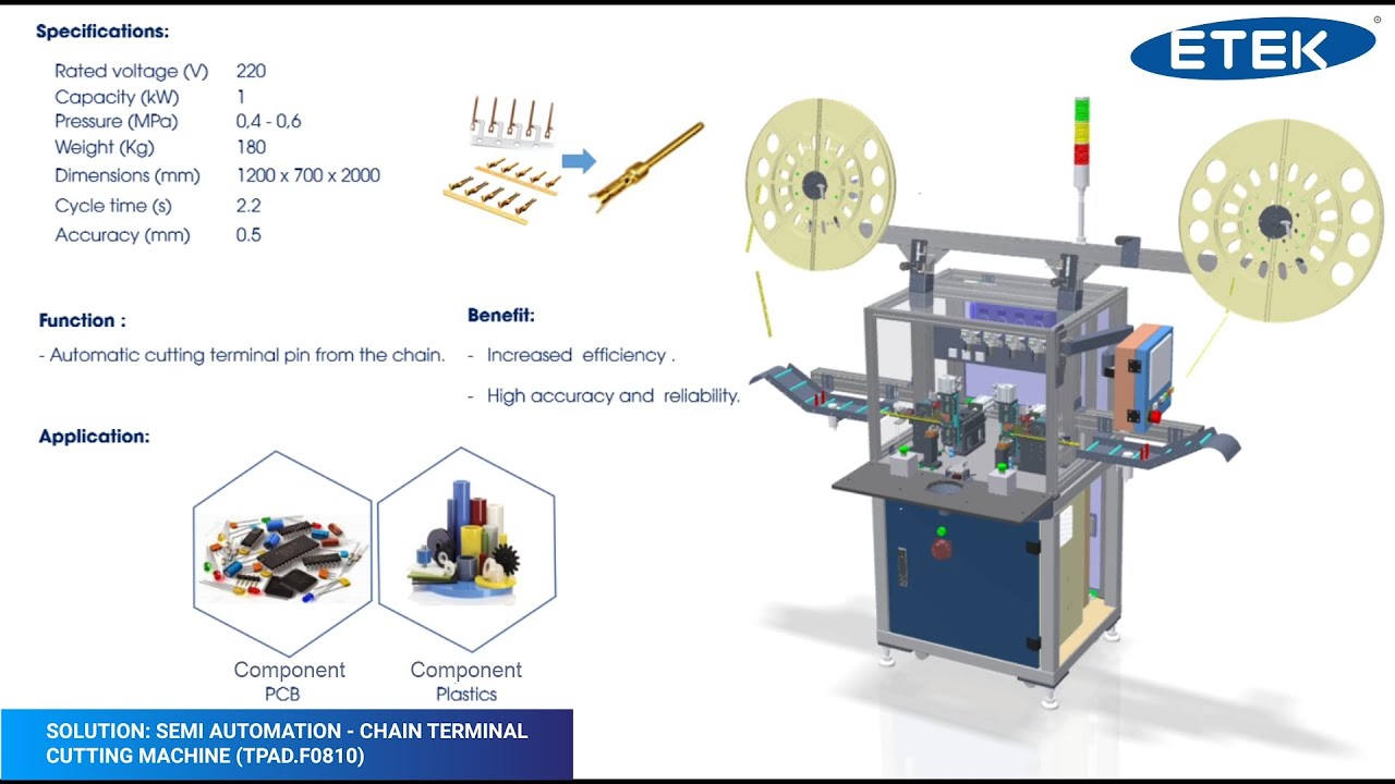 Máy tách chân pin terminal | ETEK