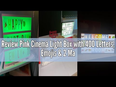 Review Pink Cinema Light Box with 400 Letters, Emojis & 2 Markers – BONNYCO | A4 Led Light Box for K
