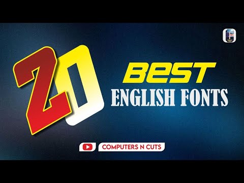 20 Best English Fonts for All Designers || By: COMPUTERS N CUTS || #font #coreldraw