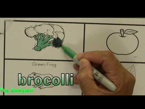 6 Green English Vocabulary Words: Expand your english vocabulary with coloring pages
