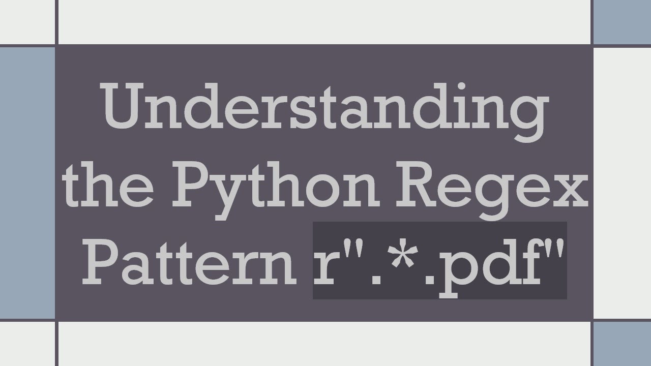 Understanding the Python Regex Pattern r