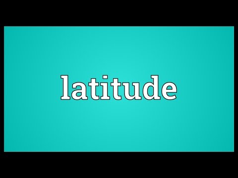 Latitude Meaning