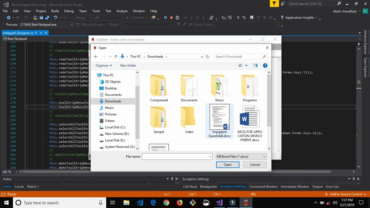 Simple Text Editor In C# (updated)  | Source Code & Projects