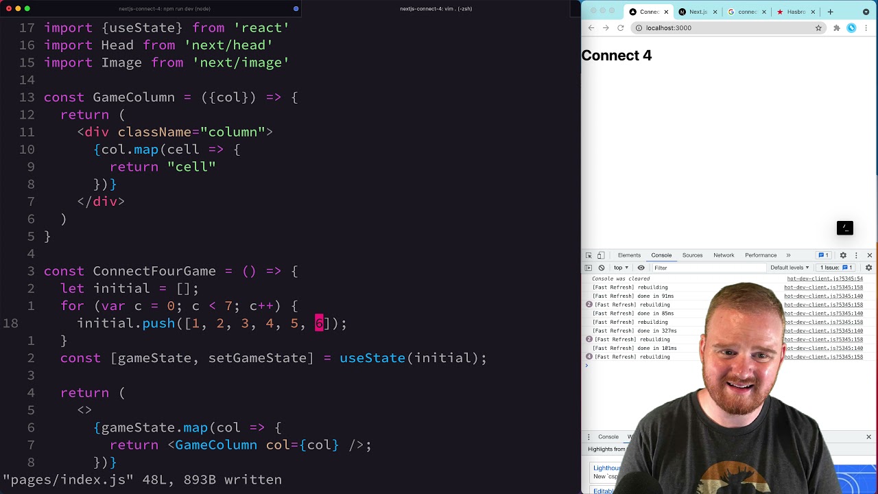 Connect 4 game with React and Next.js