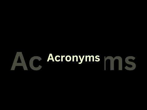 abbreviations vs acronyms