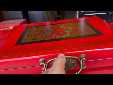 Large Mahjong Set in Deluxe Oriental Decor Box - Admiralty Antiques - Item MJ - TER