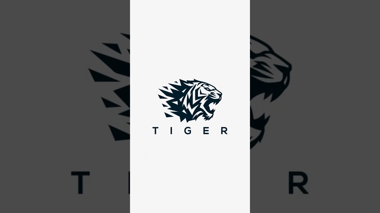 How To Design Tiger Vector Logo #howtodesignlogo #logodesign #howtocreatelogo #viralshorts