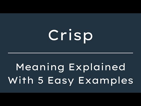 What Does Crisp Mean? Crisp Meaning in English With 5 Example Sentences