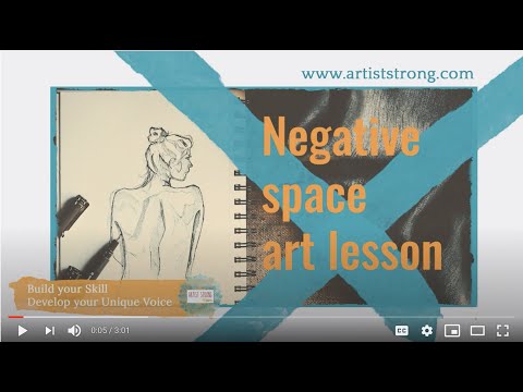 Negative space art lesson