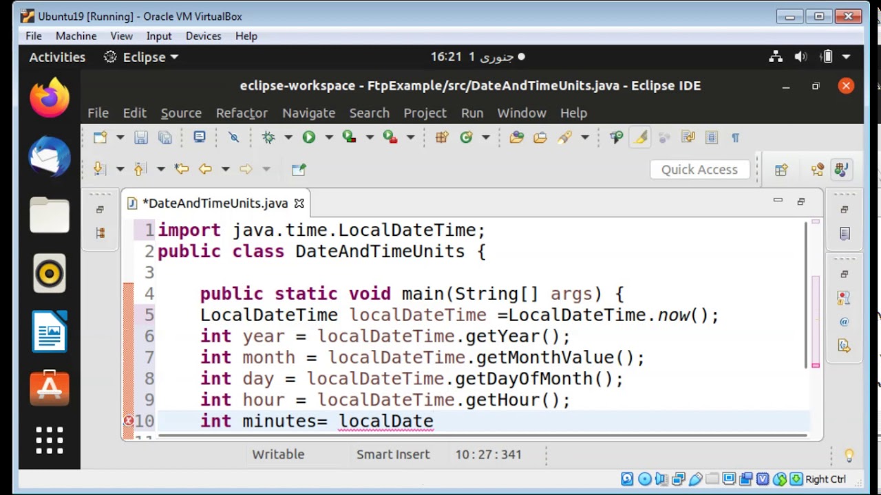 Getting date and time units in Java