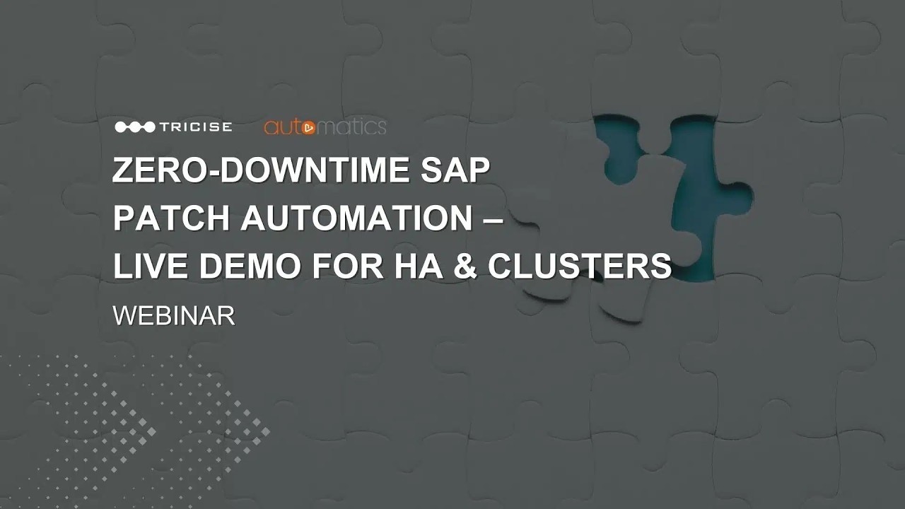 Zero-Downtime SAP Patch Automation – ​​​​​​​Live Demo for HA & Clusters [25.02.2026] – English
