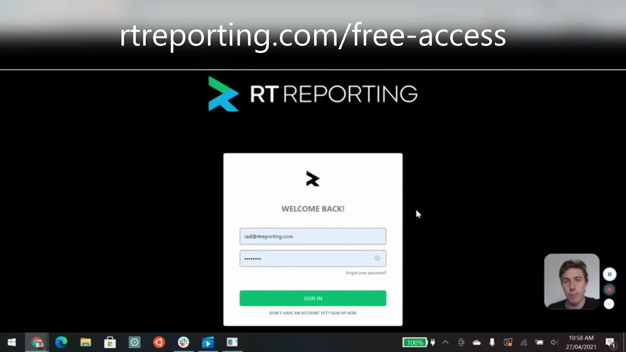 Our first Demo of our company RT Reporting