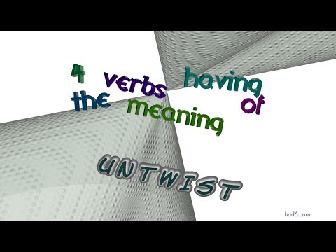 untwist - 4 verbs which are synonyms to untwist (sentence examples)